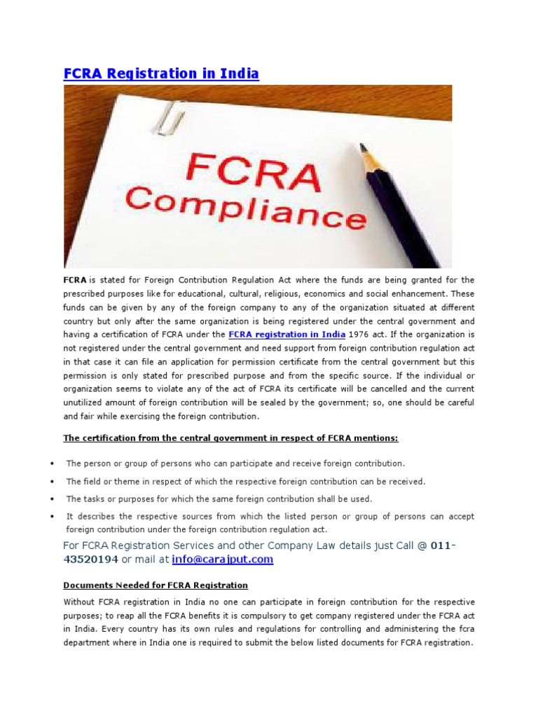 registration-under- the- Foreign- Contribution-Regulation -Act - Ngo ... registration-under- the- Foreign- Contribution-Regulation -Act - Ngo ...